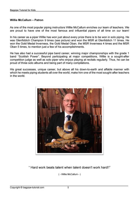 Bagpipe Tutorial Book | Learn to Play the Highland Bagpipe